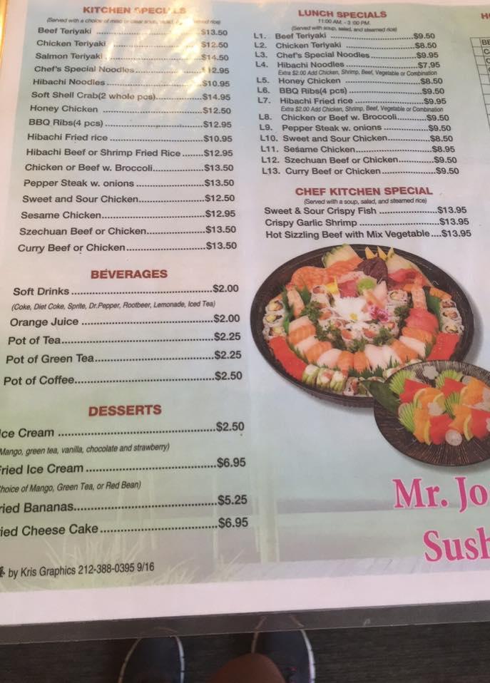 Menu at Mr. Joe's Sushi Restaurant, Ponchatoula, LA-22