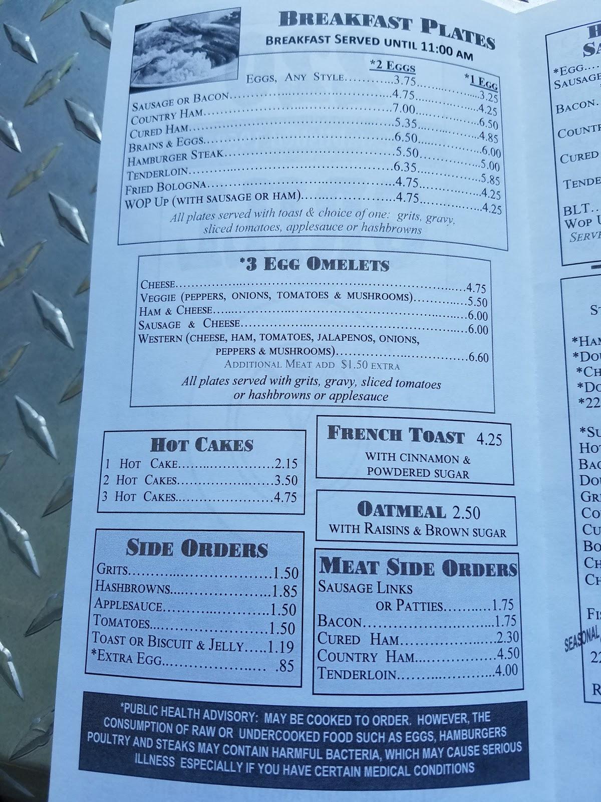 Menu at 220 Grill restaurant, Asheboro, S Fayetteville St