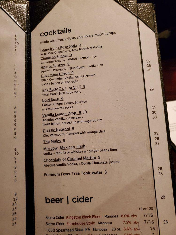 Menu at Fredricks of Savourys pub & bar, Mariposa