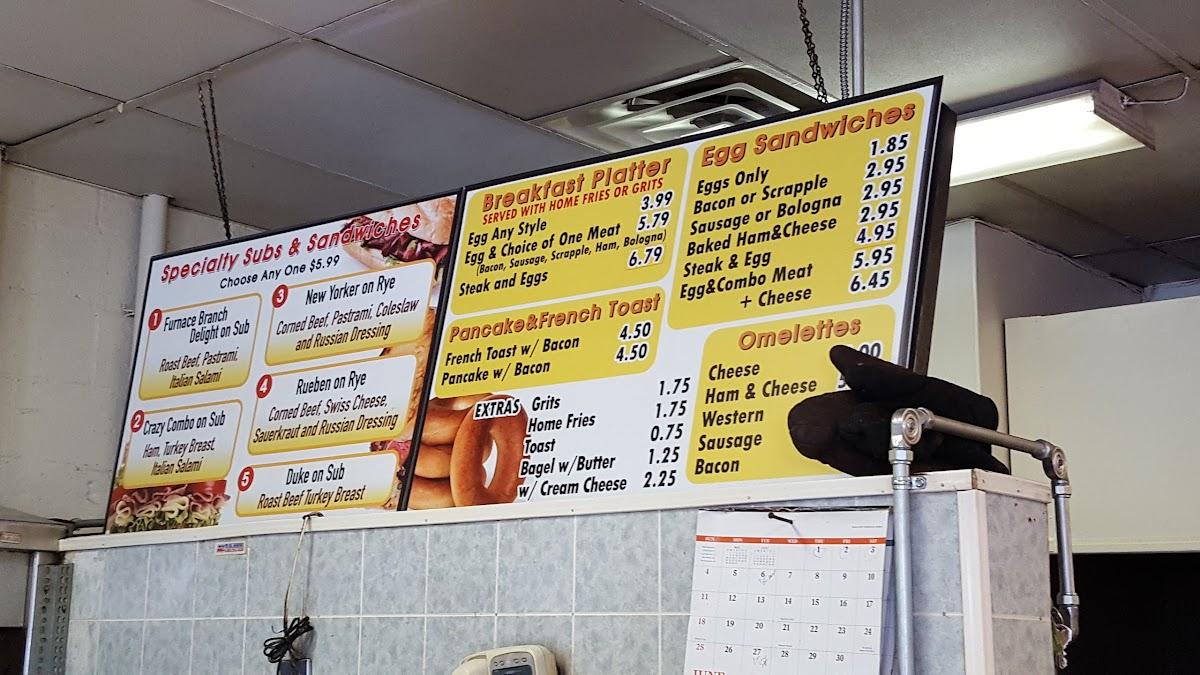 Menu at Furnace Branch Carryout restaurant, Glen Burnie