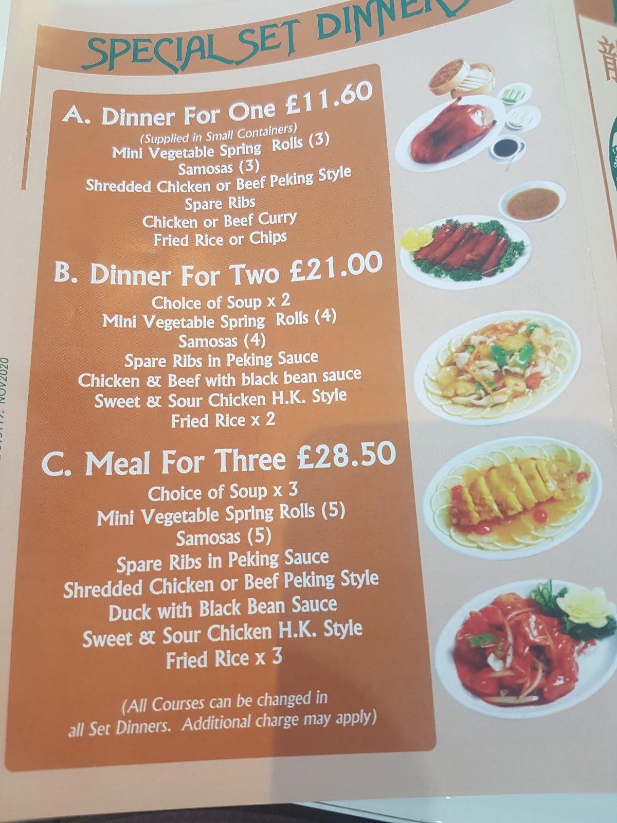 Menu at Loon Fung restaurant, Kelloholm