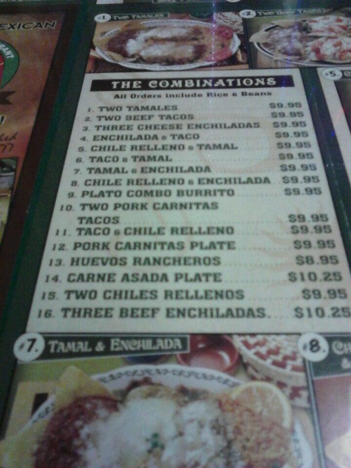 Menu at Los Tacos restaurant, West Hollywood