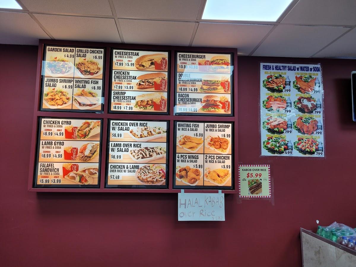 Menu at Crown Fried Chicken restaurant, Philadelphia, Rising Sun Ave