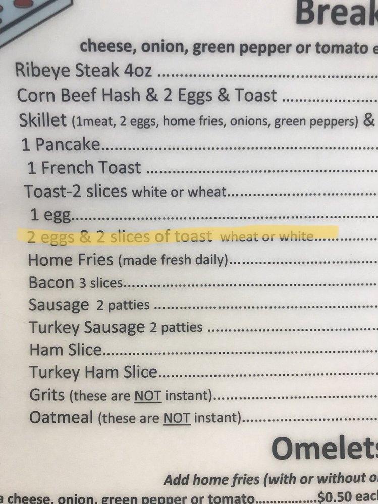 Menu at Jefferson Express restaurant, Toledo