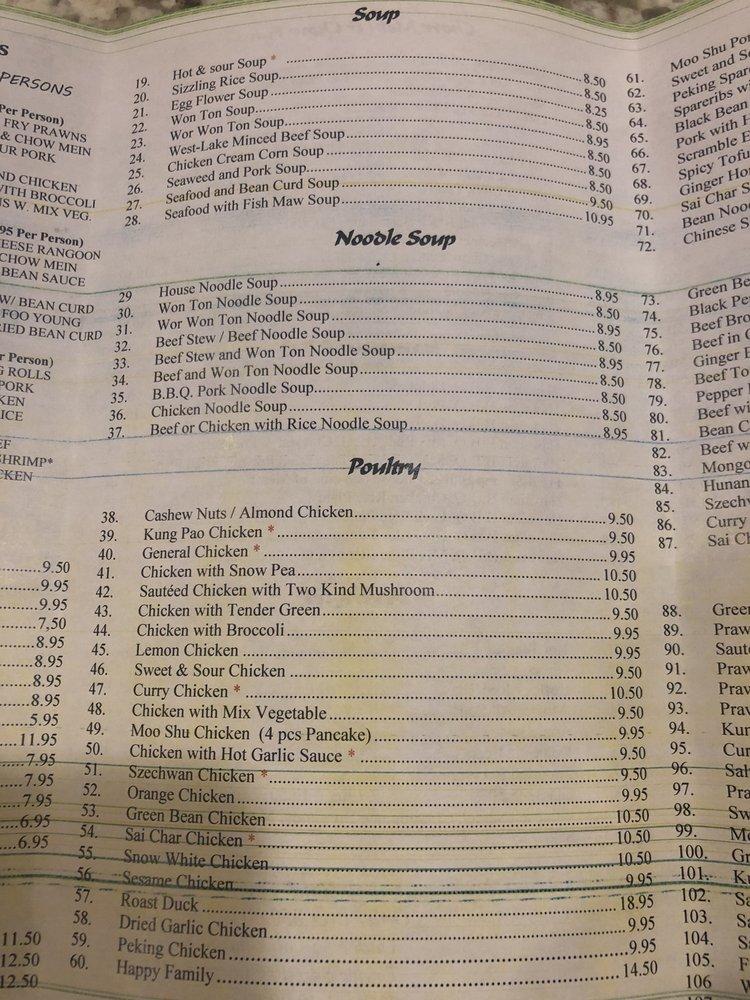 Menu at Forum Dynasty restaurant, Manteca