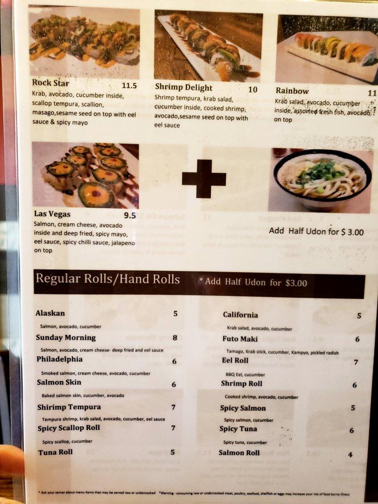Menu at Hotaru restaurant, Novi