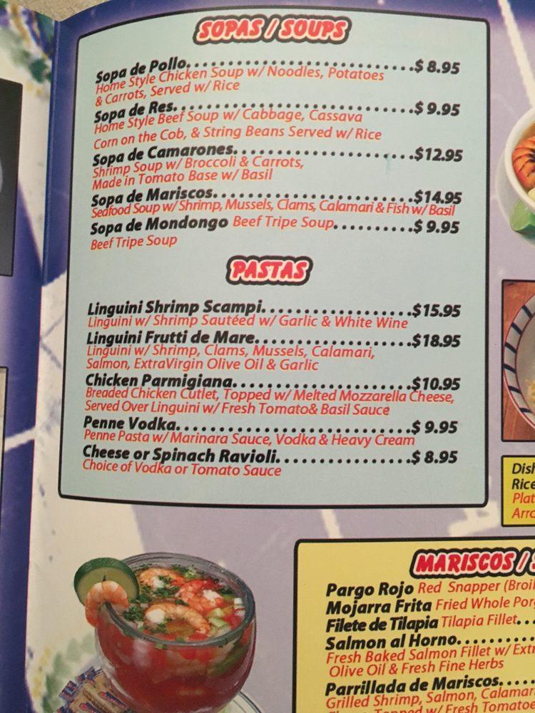 Menu at Puerta del Sol restaurant, New York City, Bay Ridge Ave