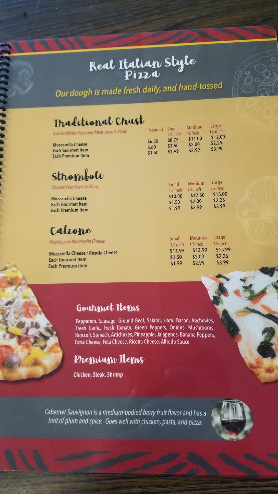 Menu at Three Guys Italian Restaurant, Franklin