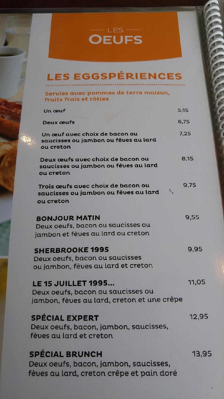 Menu at Eggsquis Mascouche restaurant, Mascouche, 755 Mnt Masson
