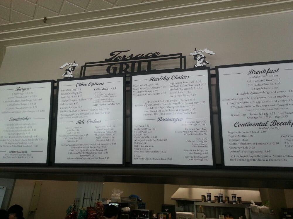 Menu at Mammoth Dining Room restaurant, USA, 305A Grand Loop Rd