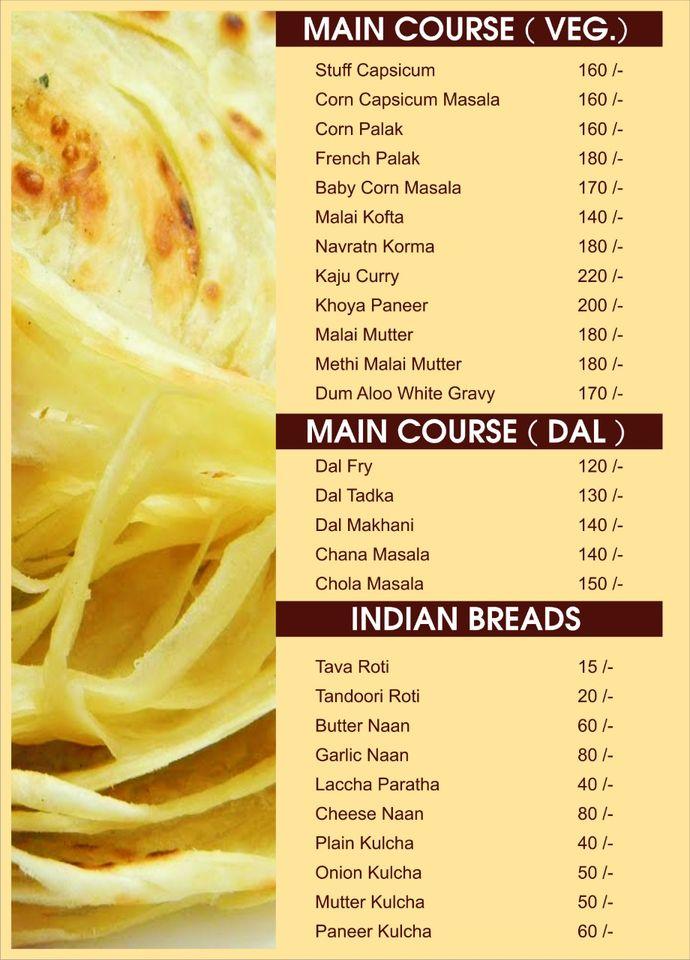 Menu at Atithi Restaurant & Dining Hall, Udaipur, 478/25