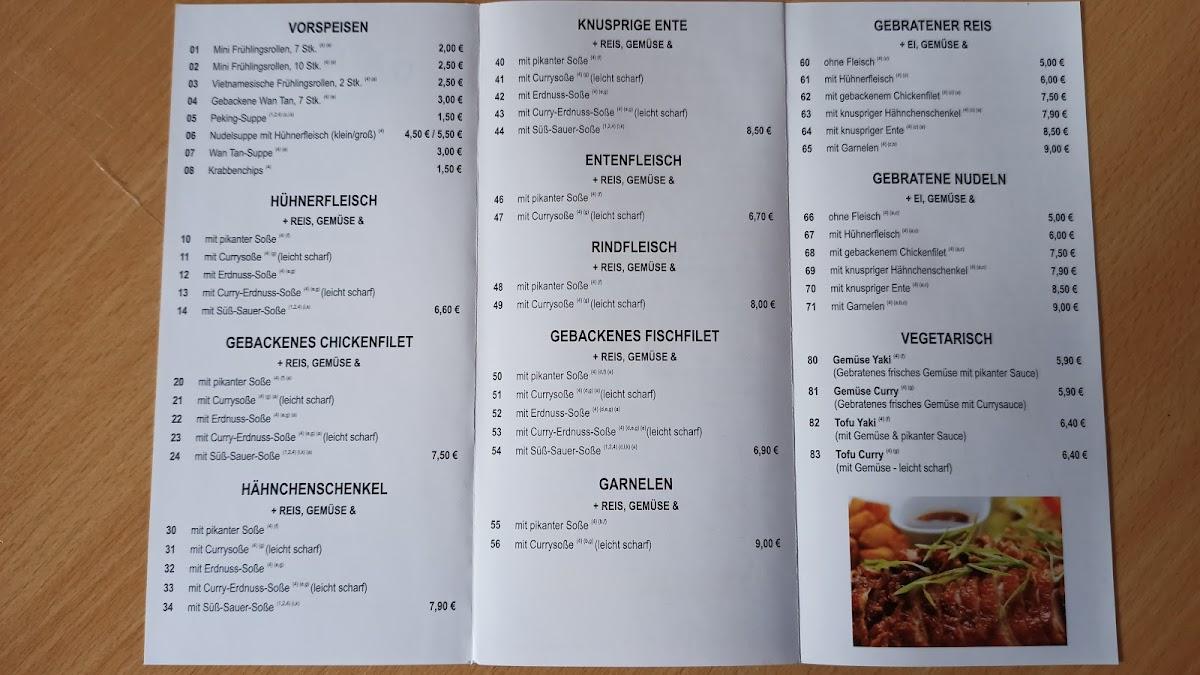 Speisekarte von Da Nang in der Markthalle Rottweil restaurant, Rottweil