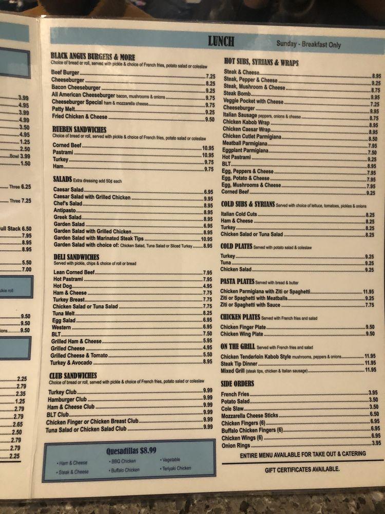 Menu at Luigi's - Breakfast, Lunch, Ice Cream: Peabody MA restaurant ...