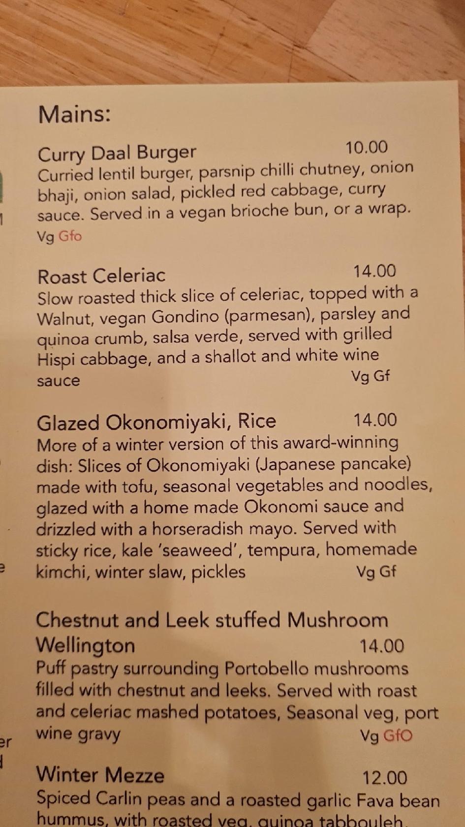 Carta del restaurante River Green, Norwich