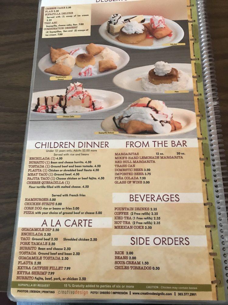 Menu at Vargas Restaurant Bar & Grill, Liberal