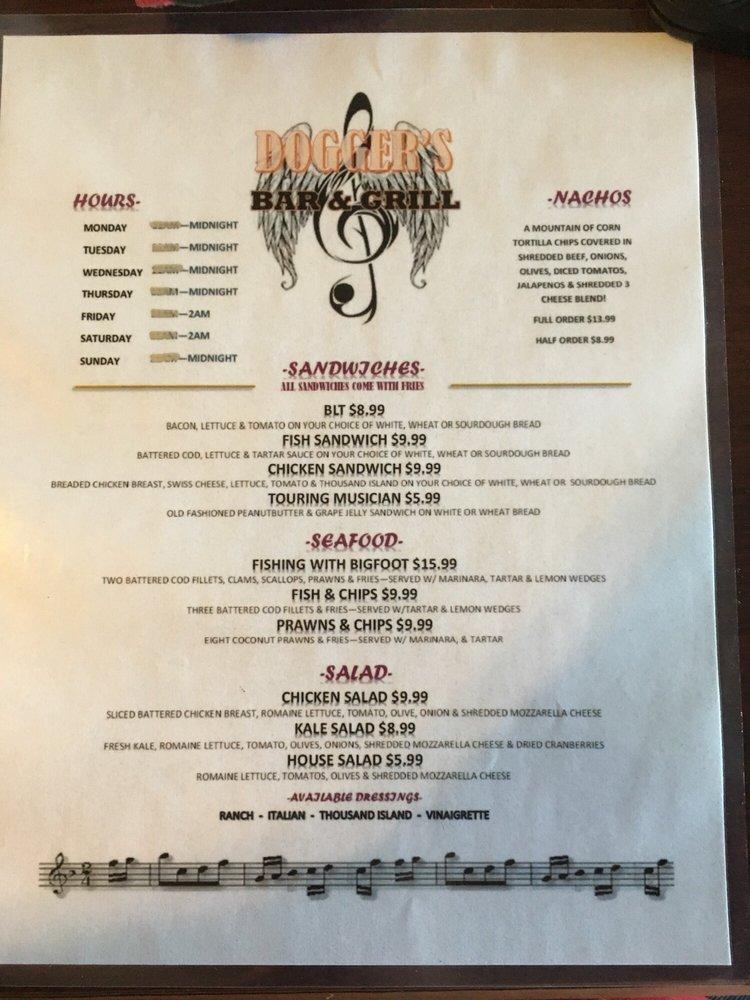 Menu at Quarter Mile pub & bar, Yelm