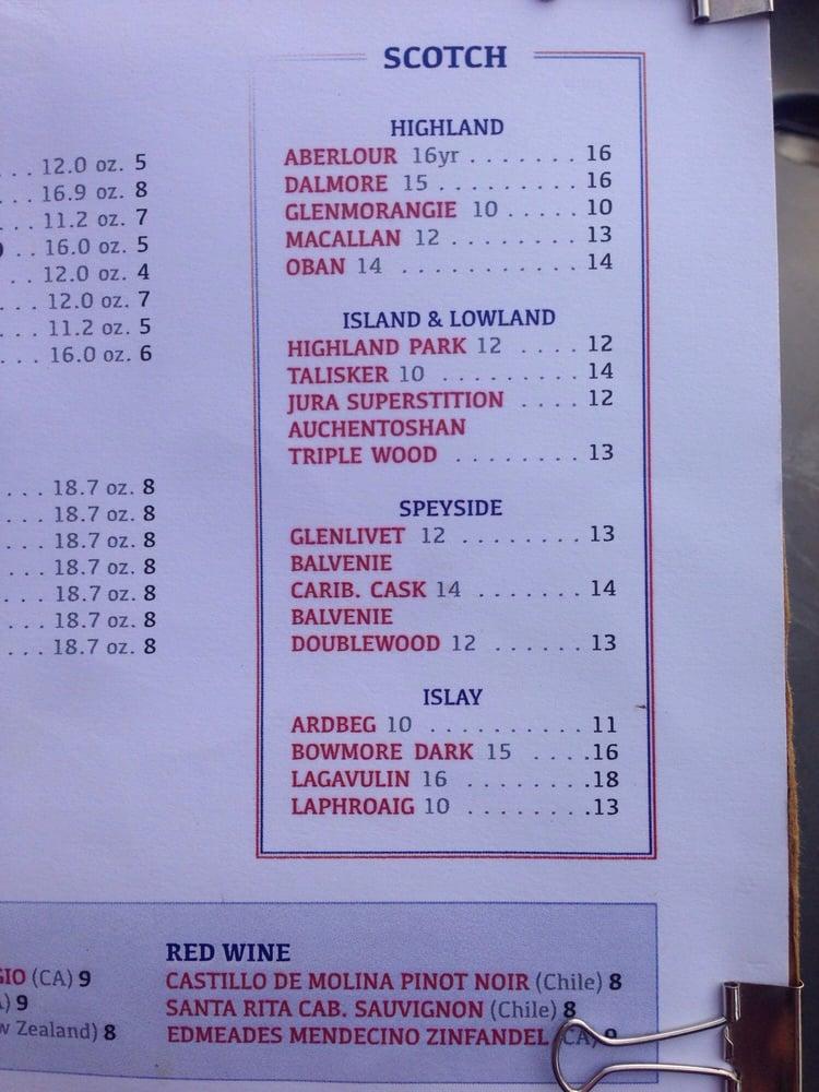 Menu at The Olde English Pub and Pantry, Albany