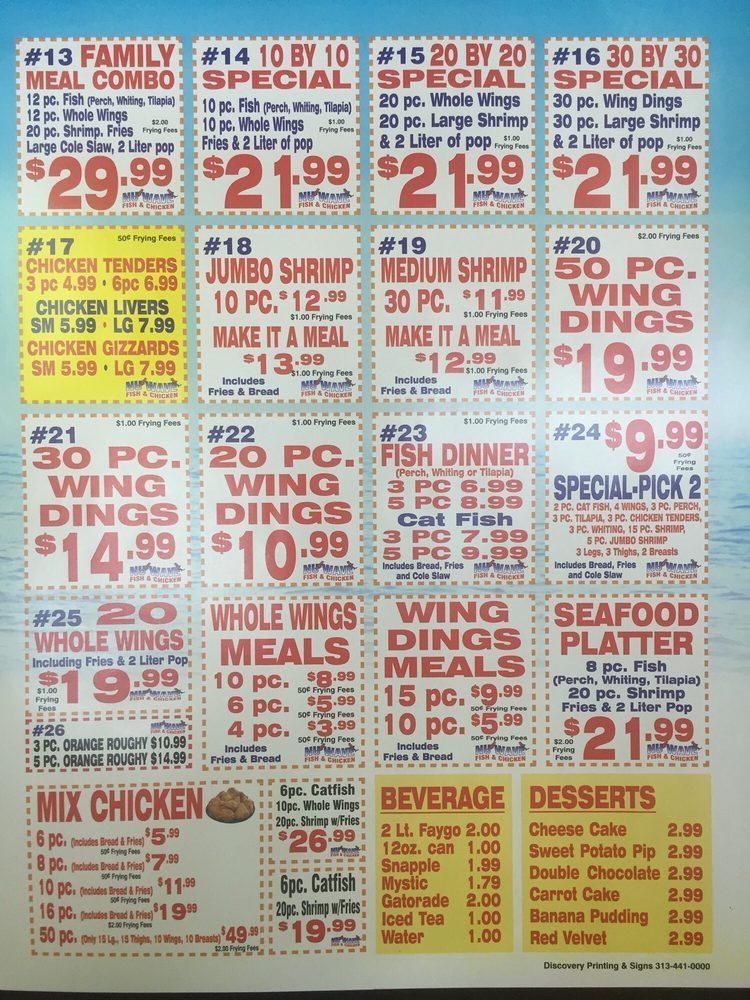 Menu at Nu Wave Fish & Chicken restaurant, Ypsilanti