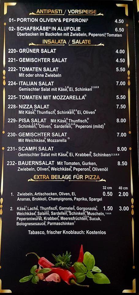 Speisekarte von Pizza Pasta, Nieder-Olm