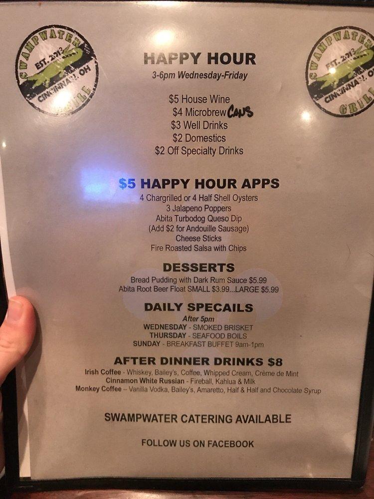 Menu at Swampwater Grill BBQ, Cincinnati