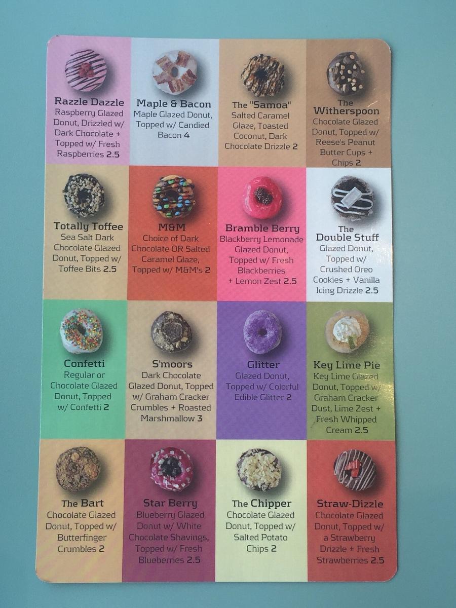 Menu at Funkytown Donuts restaurant, Fort Worth