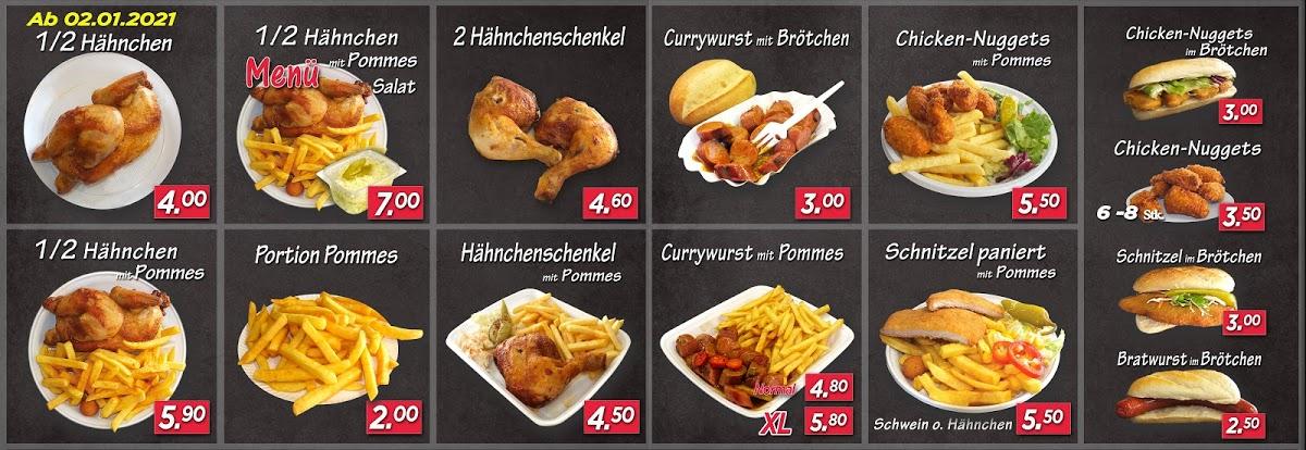 Speisekarte von Imbiss am EDEKA Markt- E CENTER Jochom, Hähnchengrill ...
