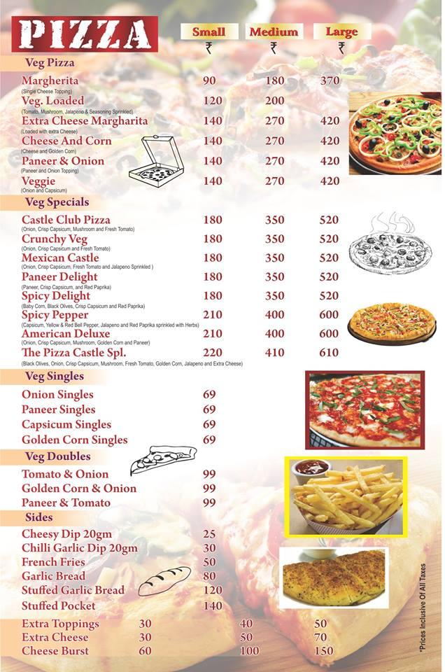 Menu at THE PIZZA CASTLE, Haridwar, Ground Floor