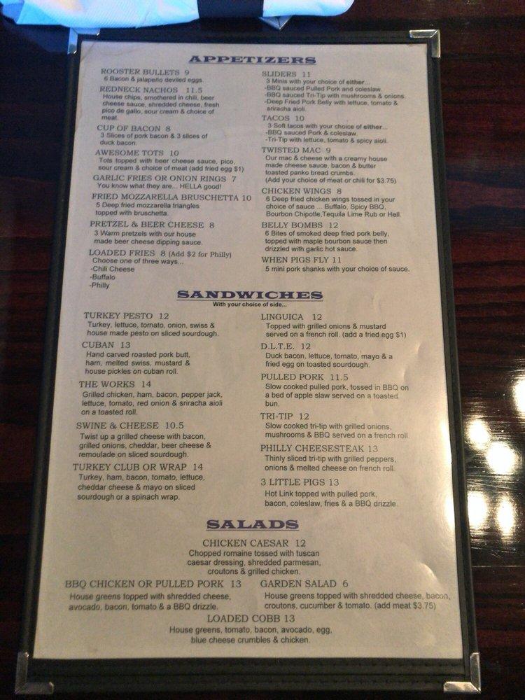 Menu at The Twisted Pig Bar and Grill, Modesto