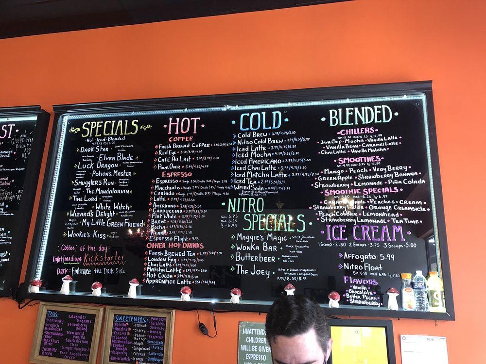 Carta del restaurante Weird Brothers Coffee, Leesburg