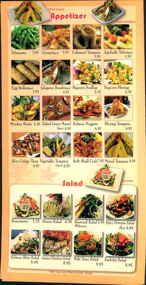 Menu at Blue Fin Sushi & Grill restaurant, Yuma