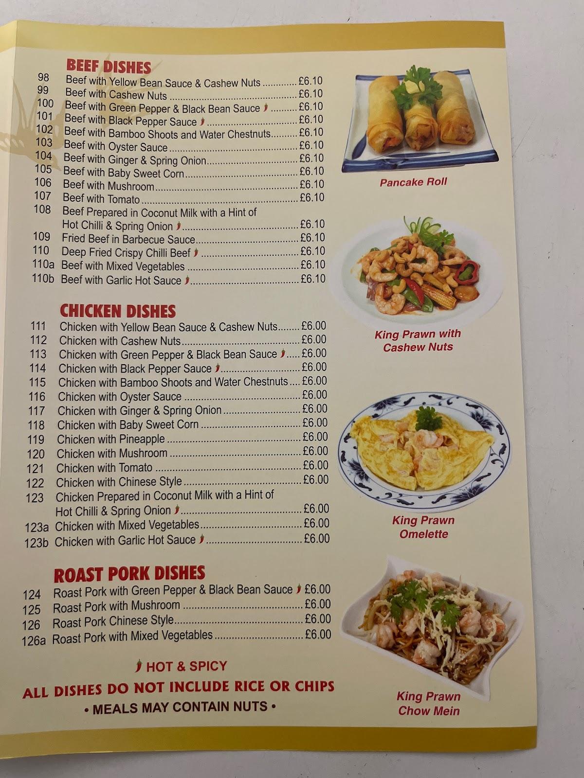 Menu at Brackley Chinese Takeaway fast food, Brackley