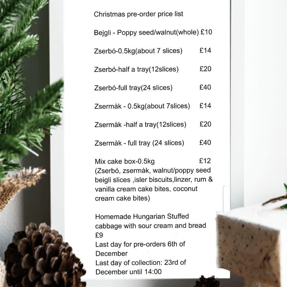 Menu at Budapest Cafe, Bristol