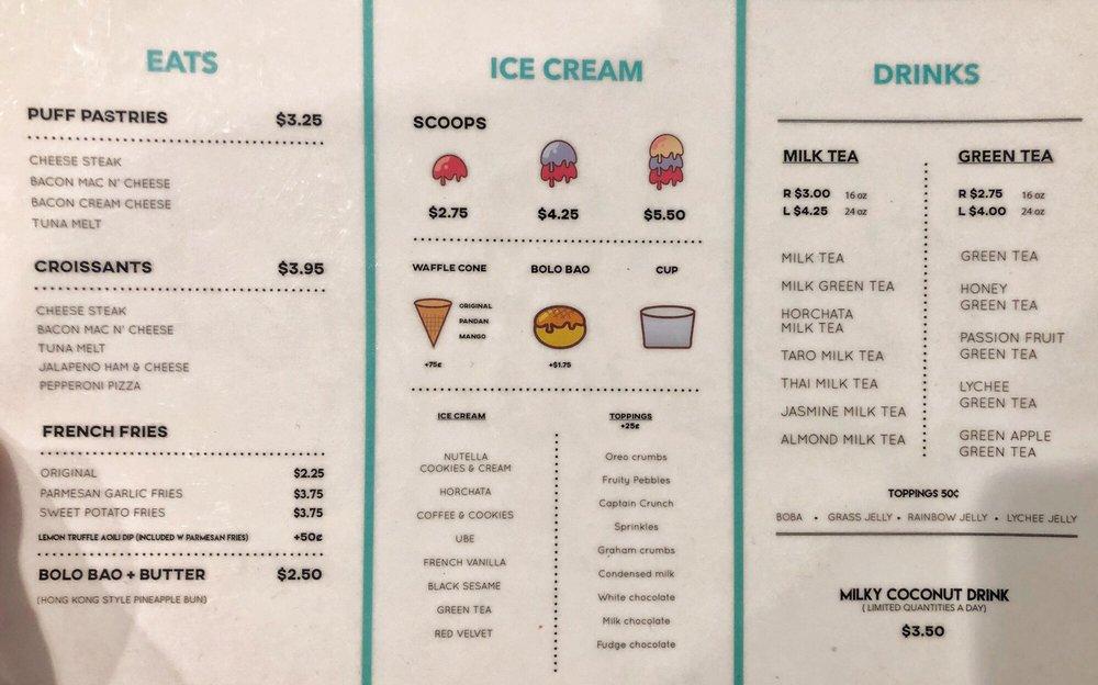 Menu at Crispy & Fluffed desserts, El Monte