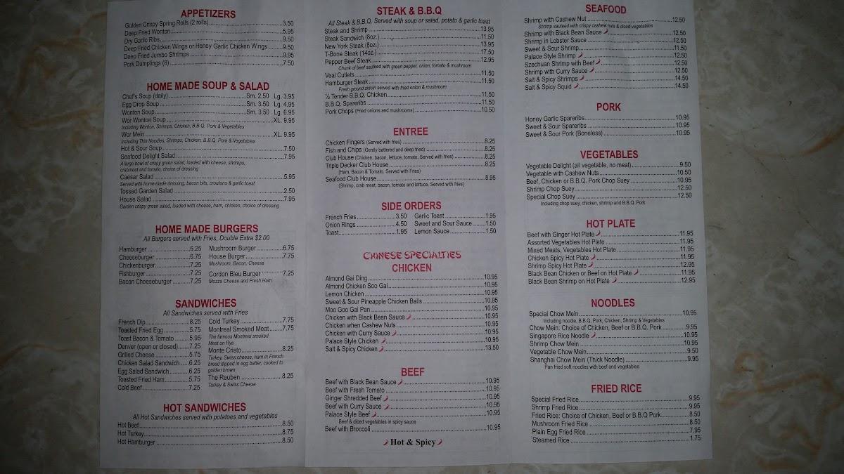 Menu at Enjoy Garden Restaurant, Crossfield
