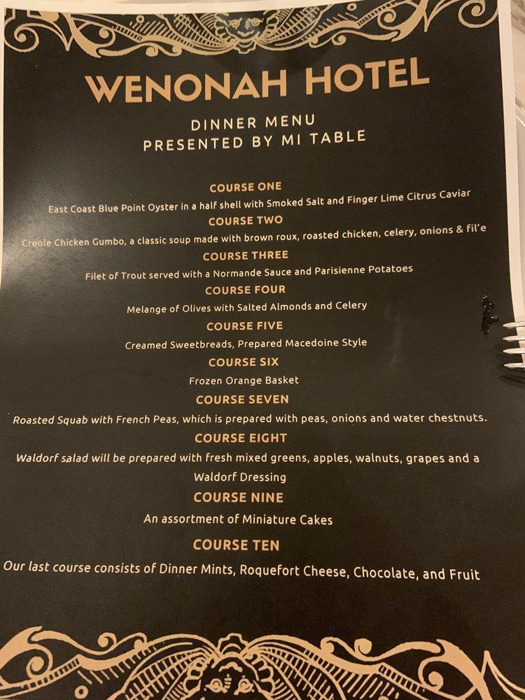 Carta del restaurante MI Table, Bay City