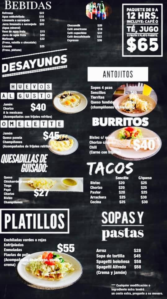 Menu at El Corral Sabor De Mi Tierra restaurant, Pachuca