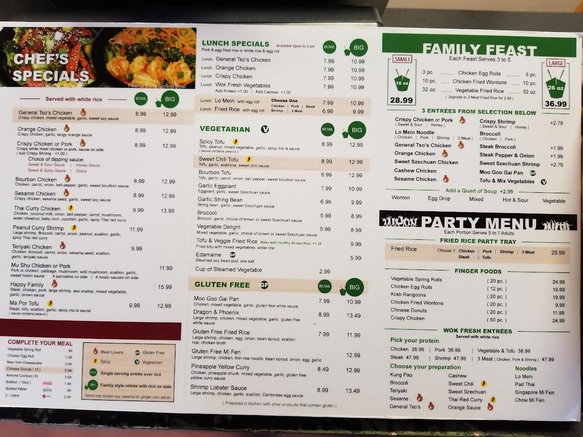Menu at Rice Box Express - Sarasota Chinese Restaurant, Sarasota