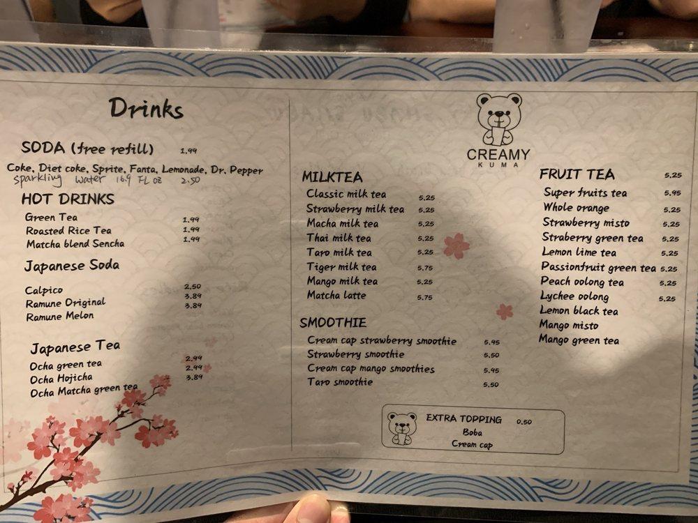 Menu at Shabu-Shabu BBQ, Nashville