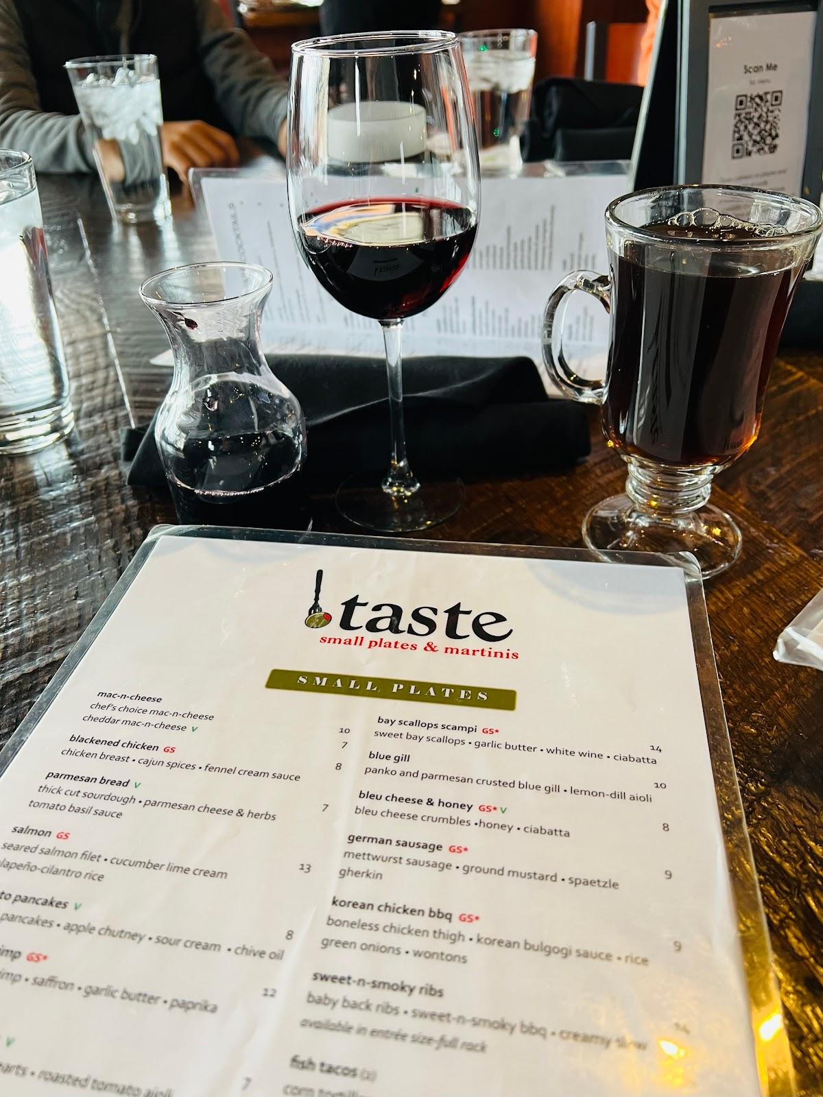 Menu at Taste restaurant, South Haven