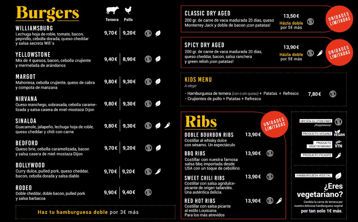 Carta del restaurante Williamsburg Grill and Beer - RIVAS, Rivas ...