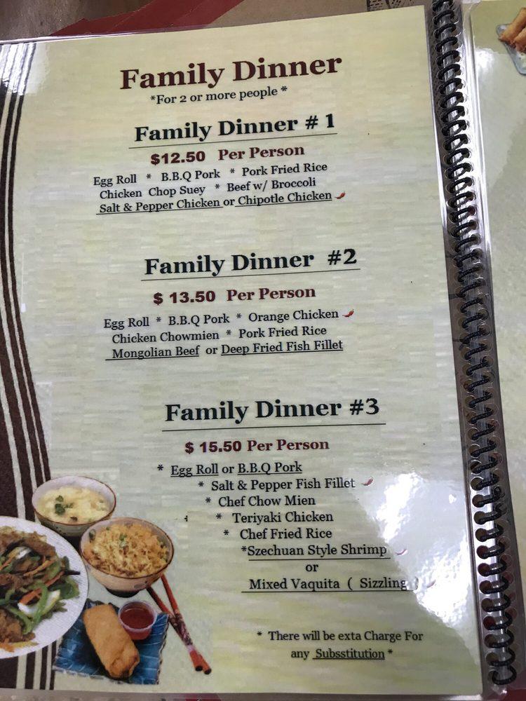 Menu at Chef Lee's Food Express fast food, El Centro