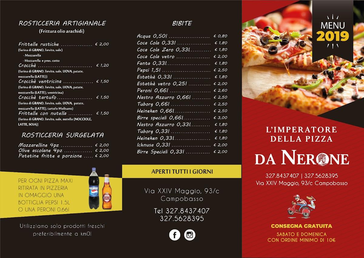 Speisekarte von L'Impero della Pizza Da Nerone, Campobasso