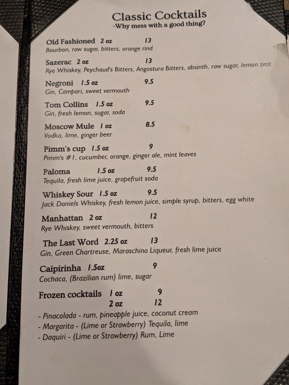 Menu at Something Else Restaurant, Jasper