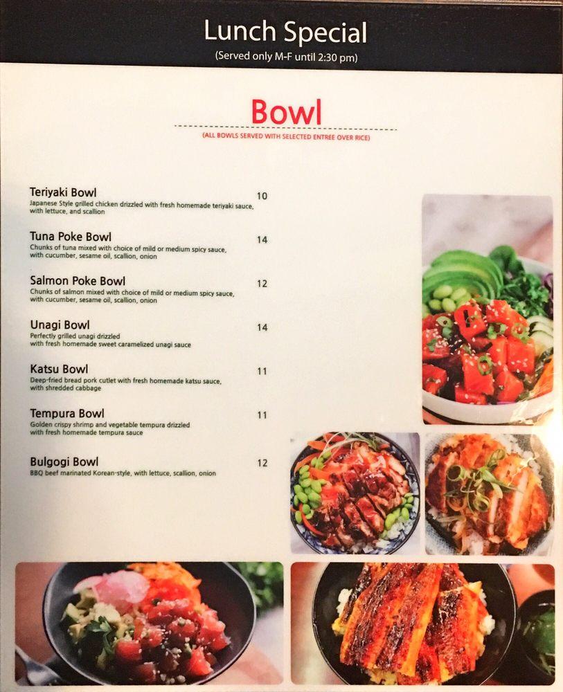 Menu at reHARU Sushi restaurant, Anchorage