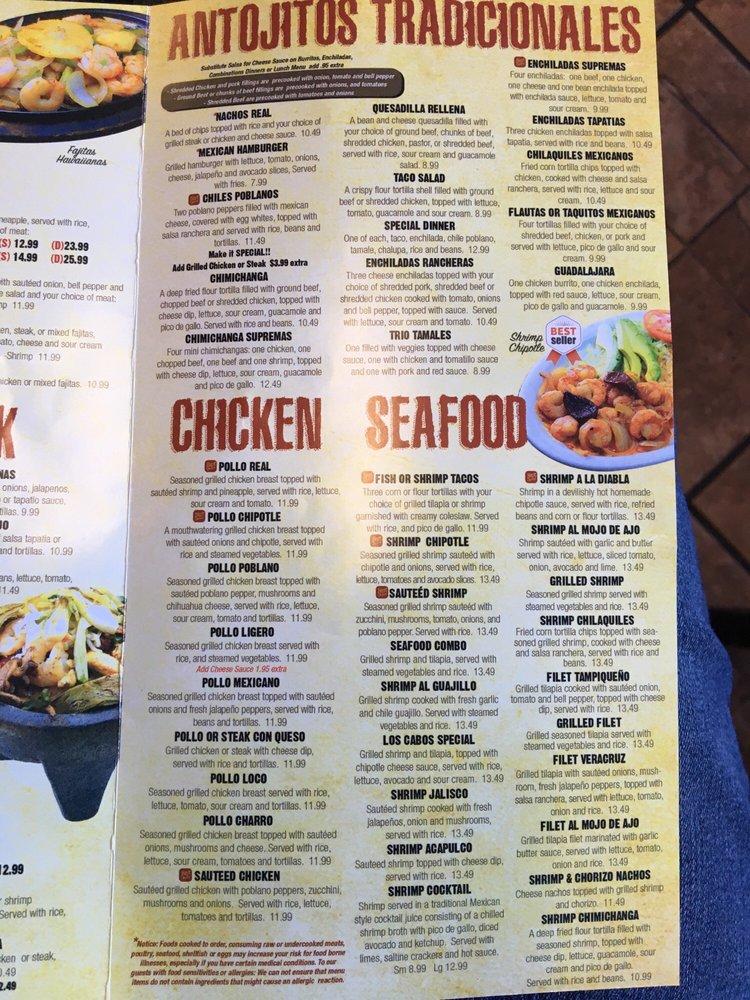Menu at El Metate 3 - Soddy Daisy pub & bar, Soddy-Daisy, Dayton Pike #110