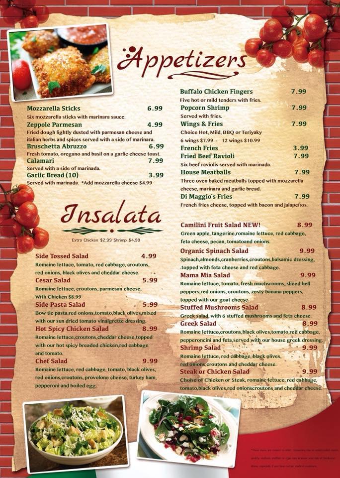 Menu at Monte Olivos Restaurant, Harlem