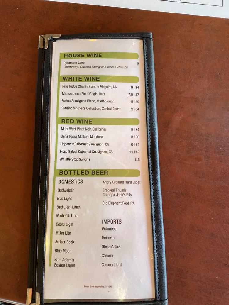 Menu at Whistle Stop Grill and Bar, Safety Harbor