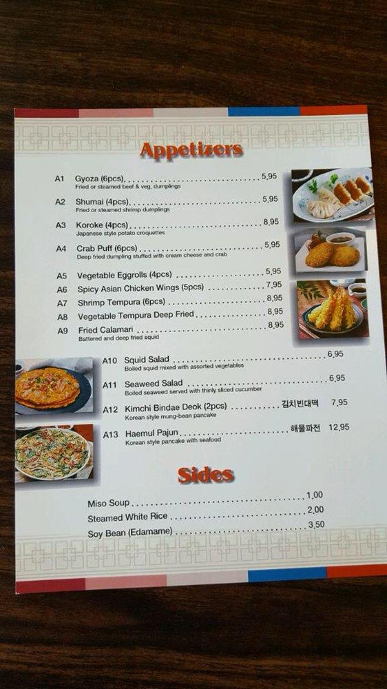 Menu at KOGI Korean BBQ, Tucson