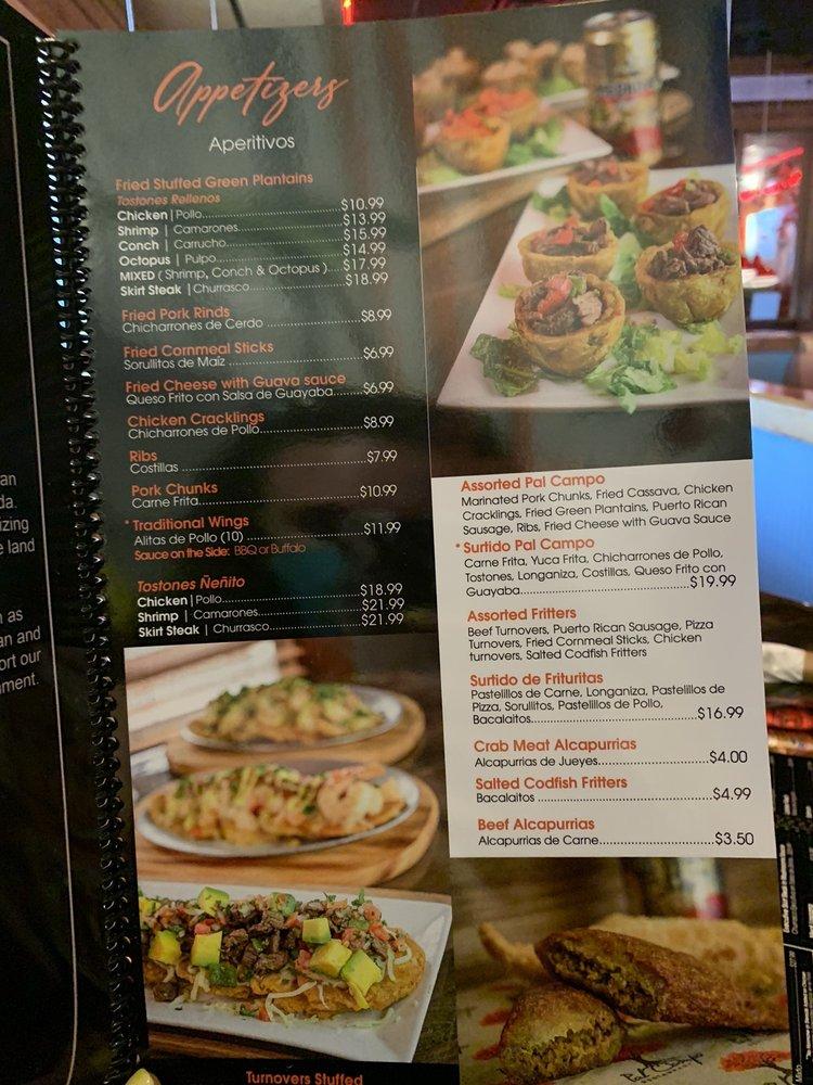 Menu at Pal Campo Restaurant Tampa, Tampa