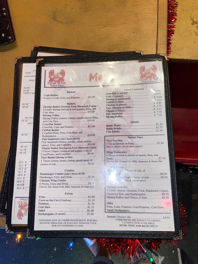 Menu at Crab 'N Go Seafood Palace restaurant, Memphis